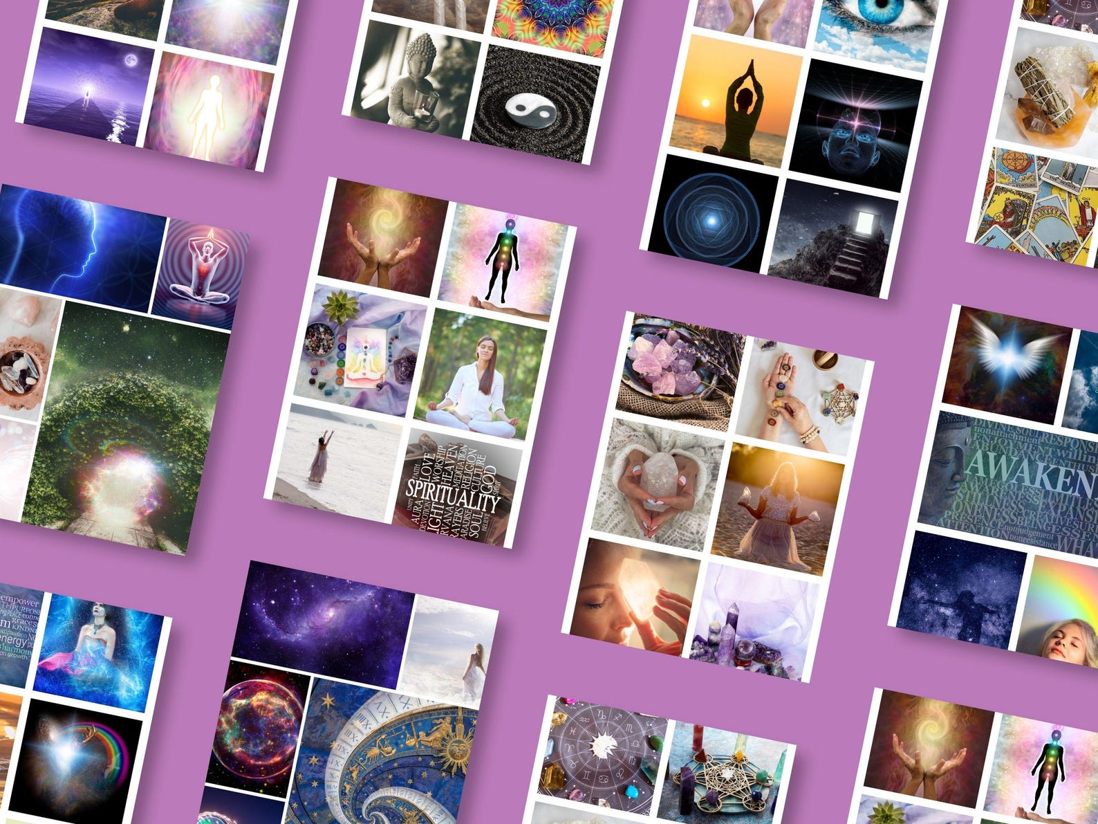 Spiritual Vision Board Kit Affirmations & Photos (digital Download) - Etsy