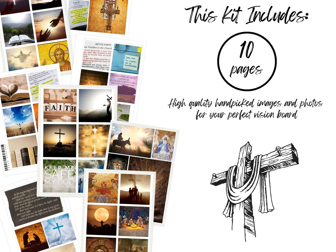 Christian Vision Board Kit Bible Verses & Affirmations (printable PDF ...