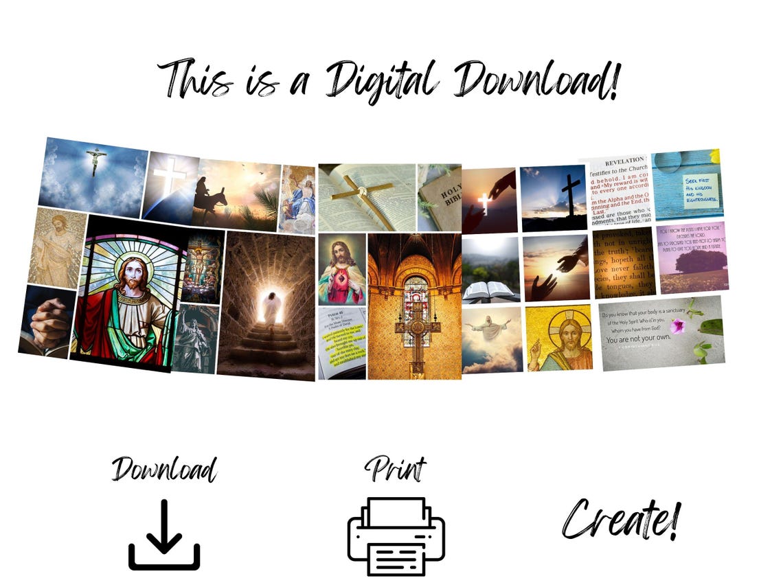 Christian Vision Board Kit Bible Verses & Affirmations (printable PDF ...
