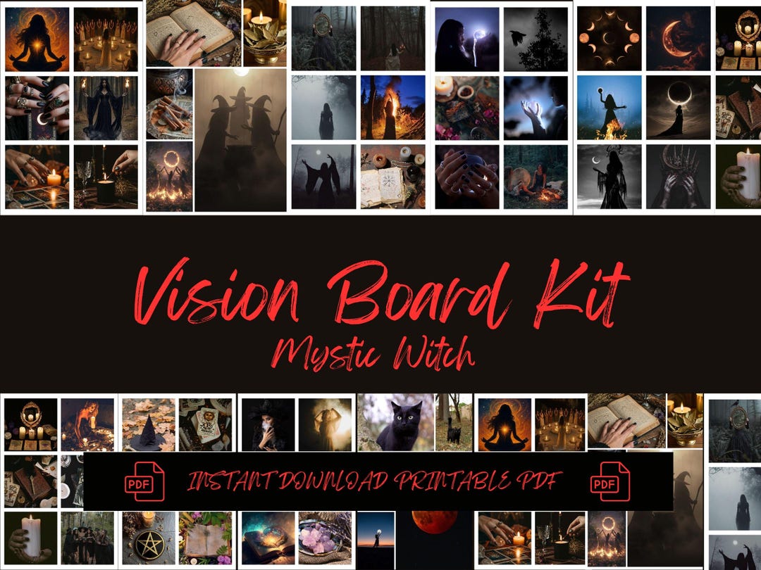 Witch Vision Board Kit: Mystical Printable Photos (digital Download ...