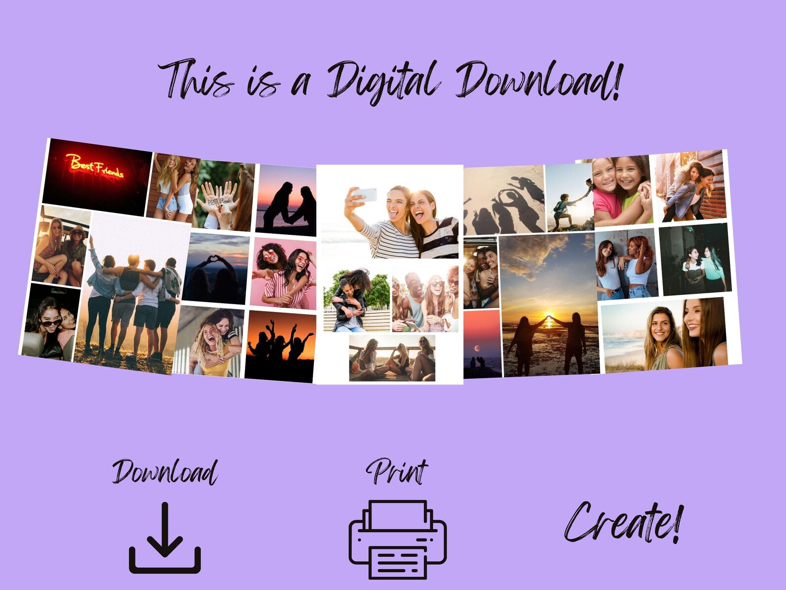 2026 Vision Board Kit for Best Friends, Vision Board Printable, Vision ...