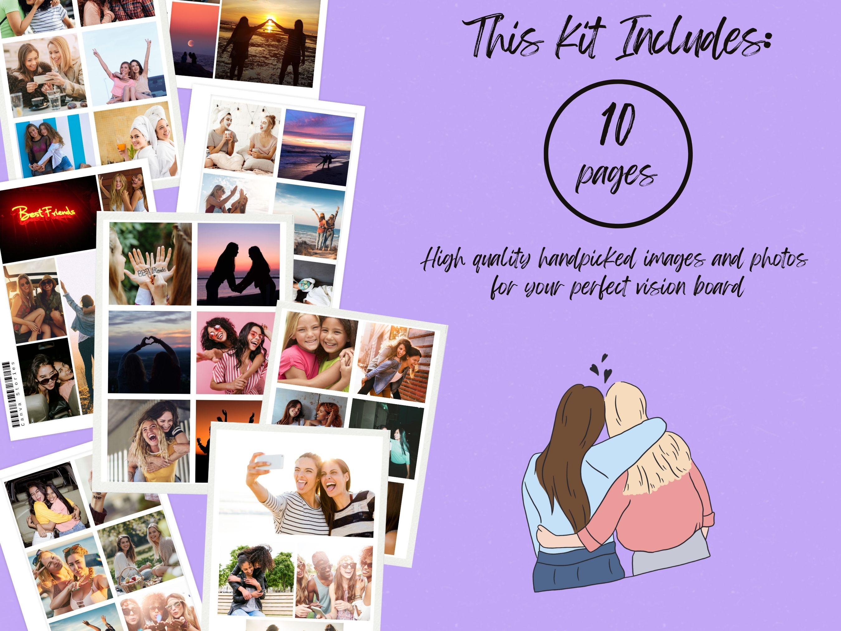 2026 Vision Board Kit for Best Friends, Vision Board Printable, Vision ...