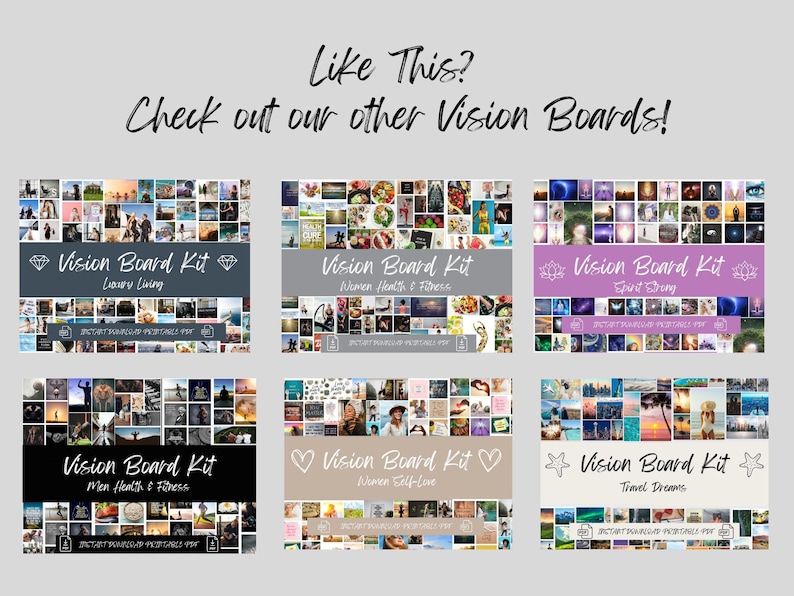 2025 Vision Board Kit for Bucket List, Vision Board Printable, Vision ...