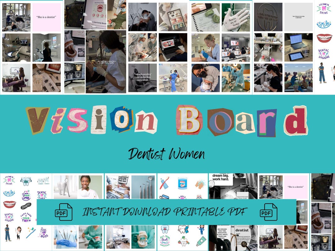 Dentist Women Vision Board Kit: Motivation, Medical Student, School ...