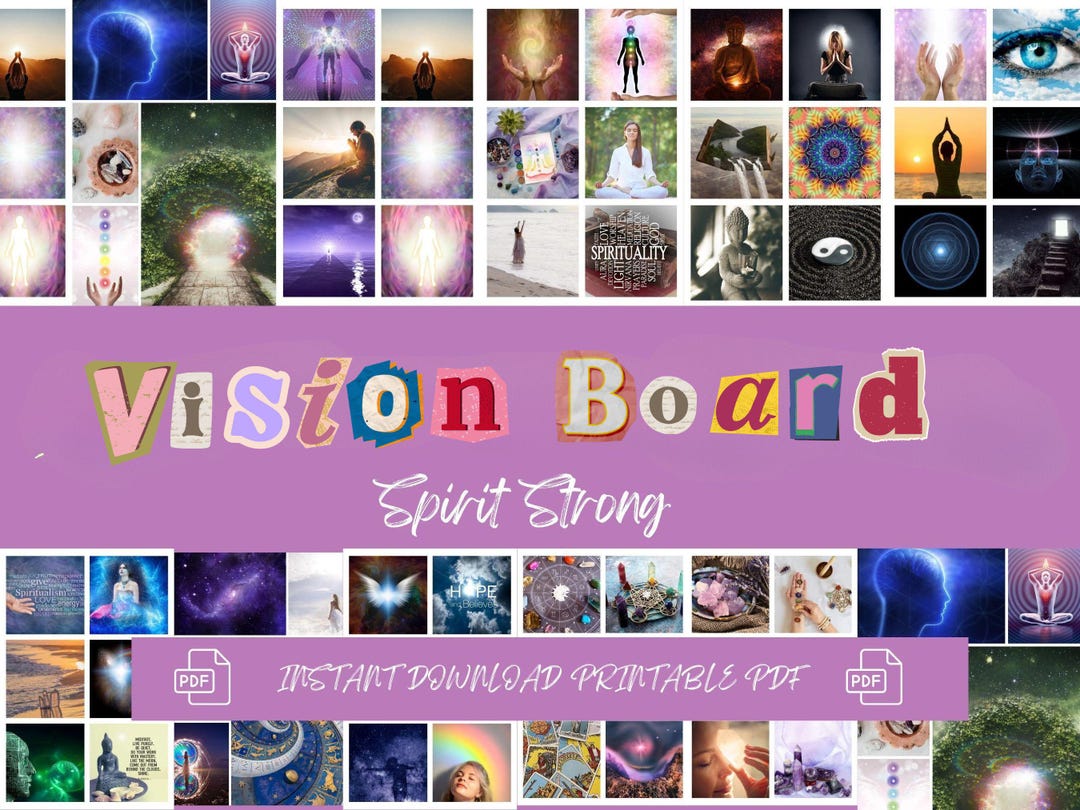 Spiritual Vision Board Kit Affirmations & Photos (digital Download) - Etsy