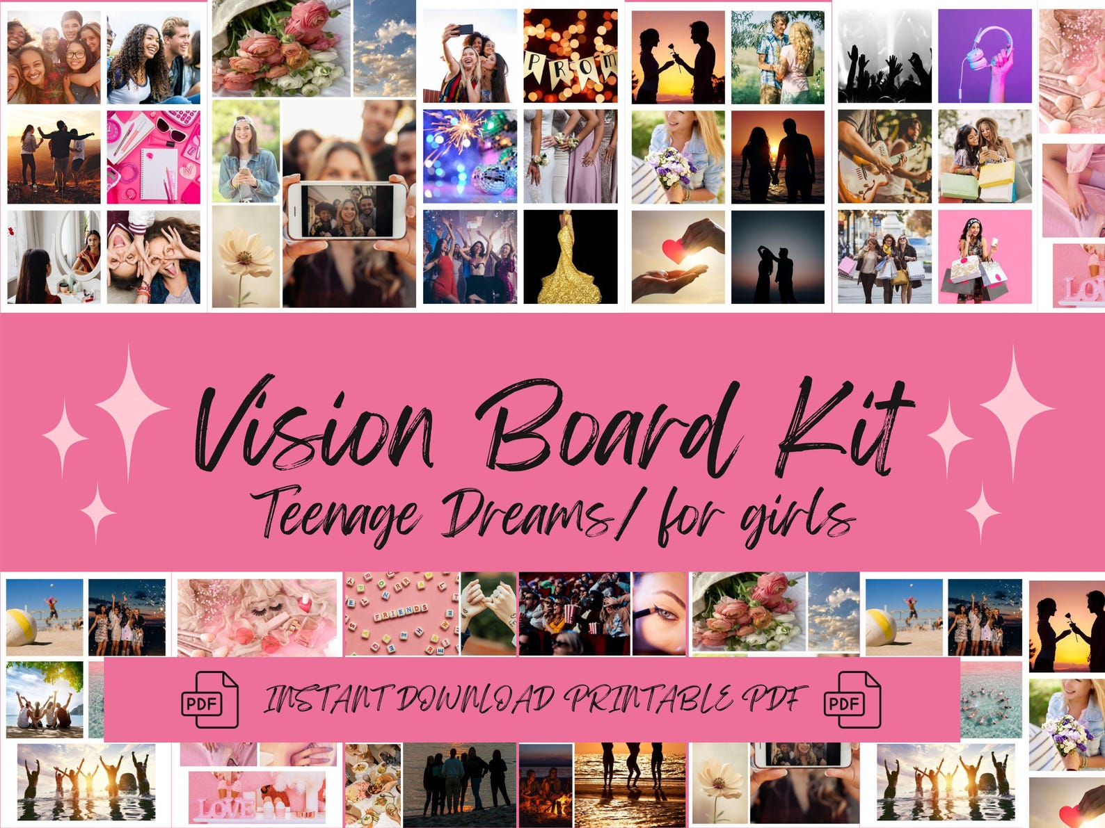 2025 Vision Board Kit for Girls, Vision Board Printable, Vision Board ...