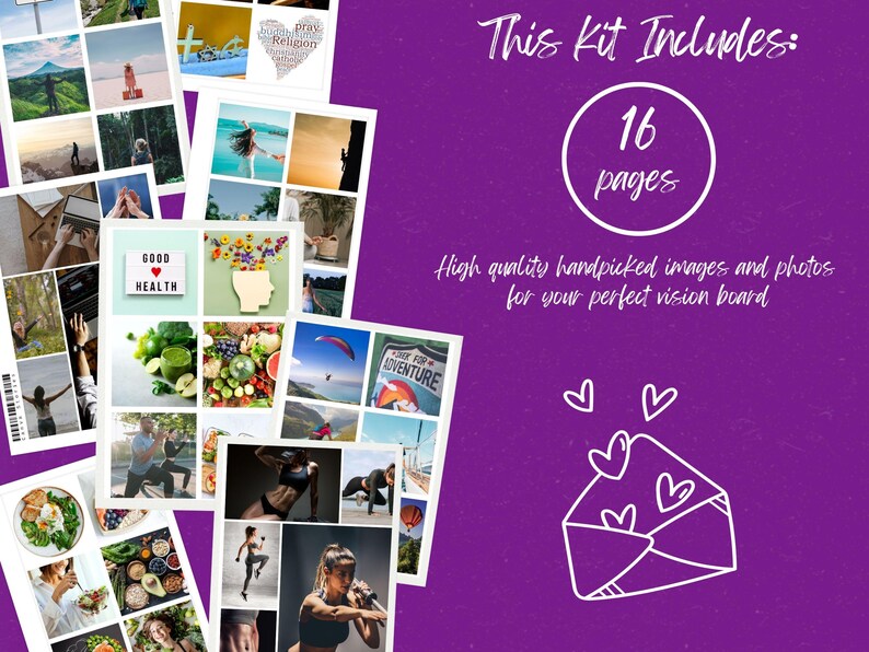 2025 Vision Board Kit for New Year Resolutions, Vision Board Printable ...