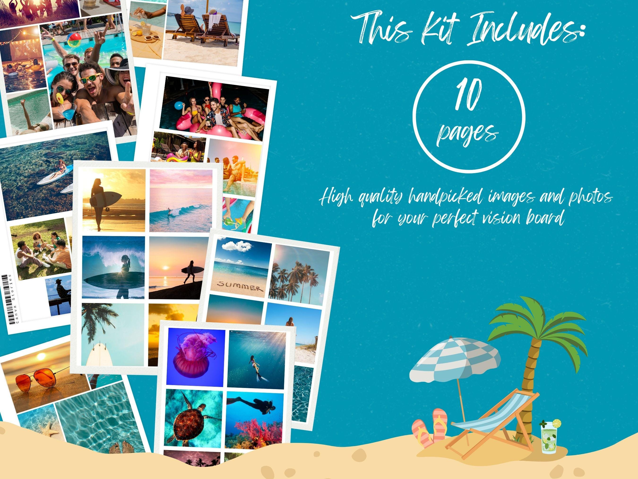 2025 Vision Board Kit for Summer, Vision Board Printable, Vision Board ...