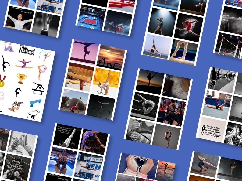 2026 Gymnastics Women Vision Board Kit: Sports, Affirmations ...