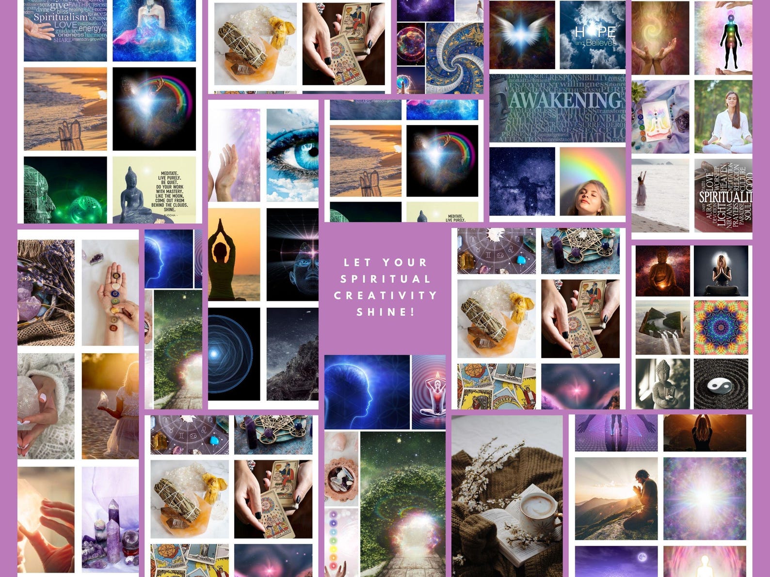 Spiritual Vision Board Kit Affirmations & Photos (digital Download) - Etsy