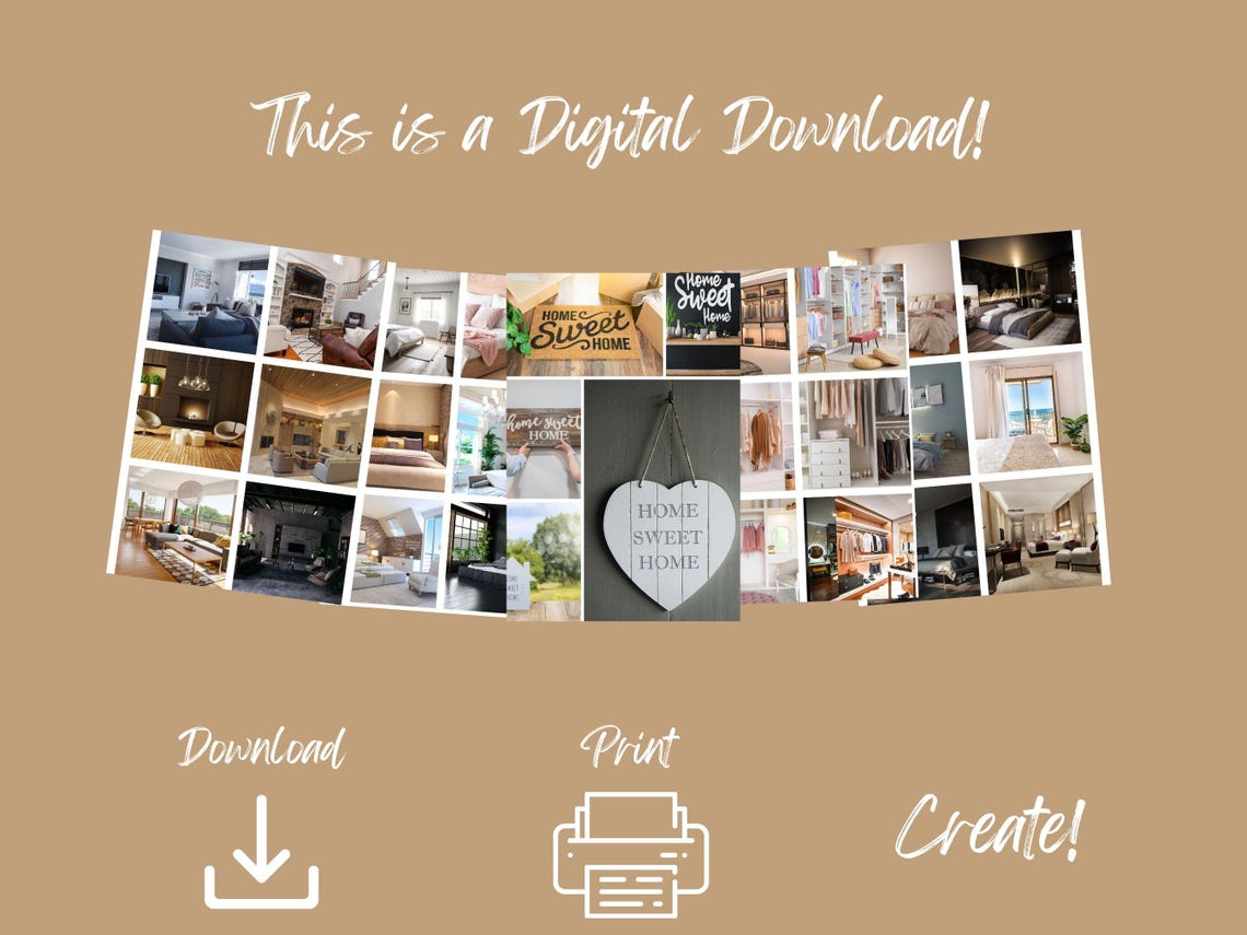 Dream Home Vision Board Kit: Printable Inspiration (PDF) - Etsy