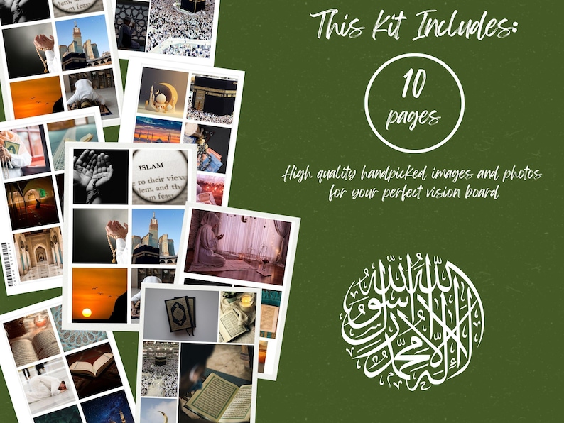 2026 Islamic Vision Board Kit: Spiritual Affirmations Printable ...