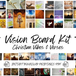 Christian Vision Board Kit Bible Verses & Affirmations (printable PDF ...