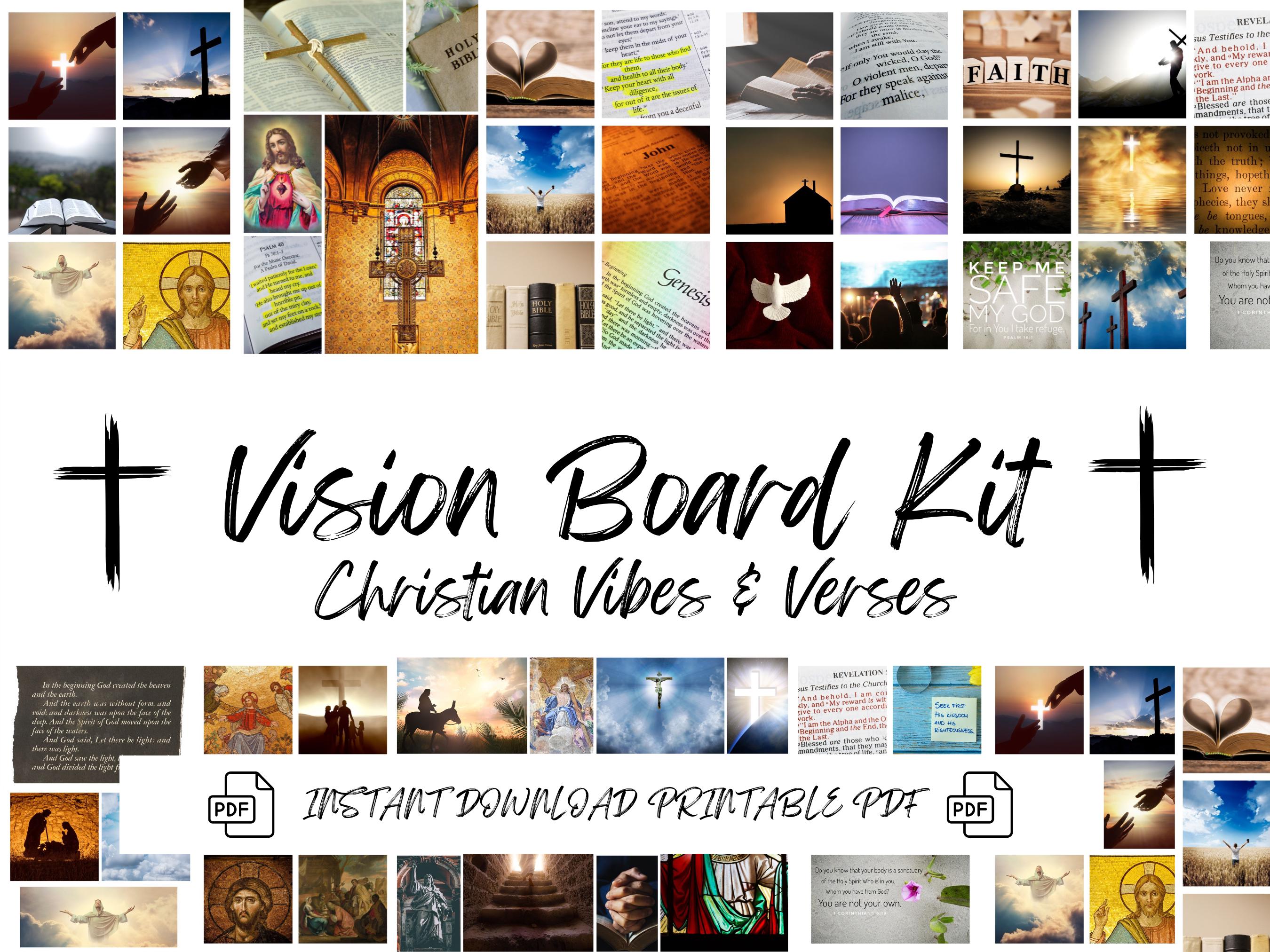 2025 Vision Board Kit for Christians, Vision Board Printable, Vision ...
