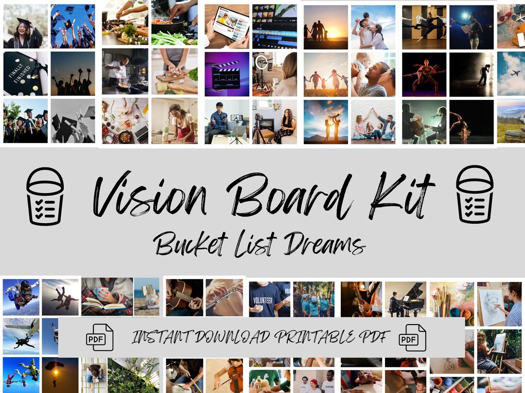 2024 Vision Board Kit for Bucket List, Vision Board Printable, Vision ...