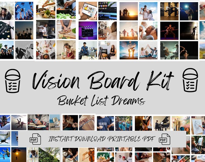 2025 Vision Board Kit for Bucket List, Vision Board Printable, Vision ...