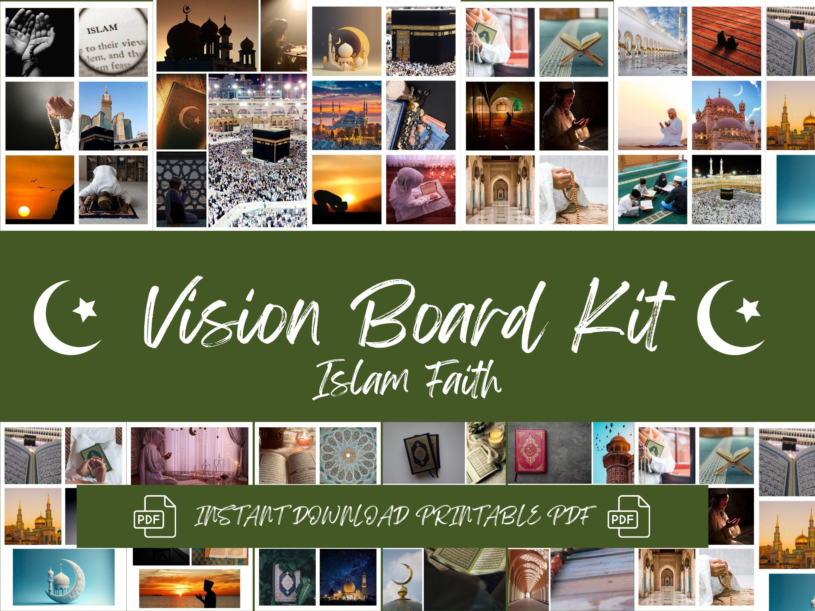 2026 Islamic Vision Board Kit: Spiritual Affirmations Printable ...