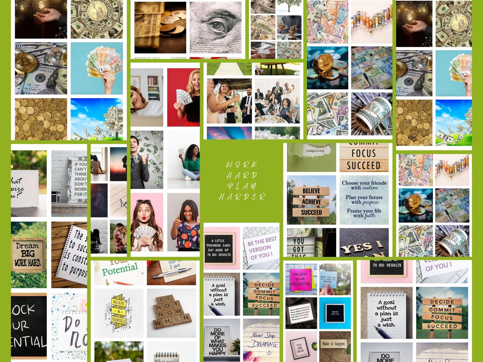 2025 Money Manifest Vision Board Kit for Money, Vision Board Printable ...