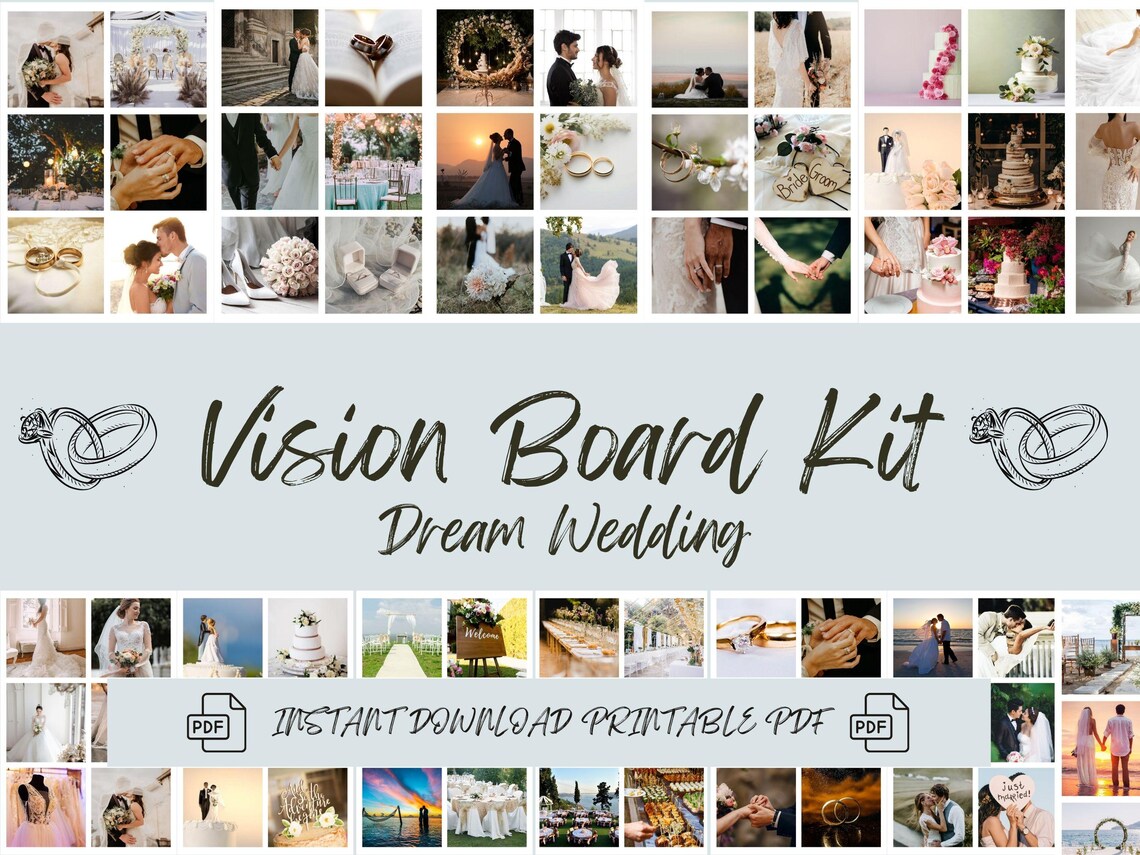 2025 Wedding Vision Board Kit for Women, Vision Board Printable, Vision ...