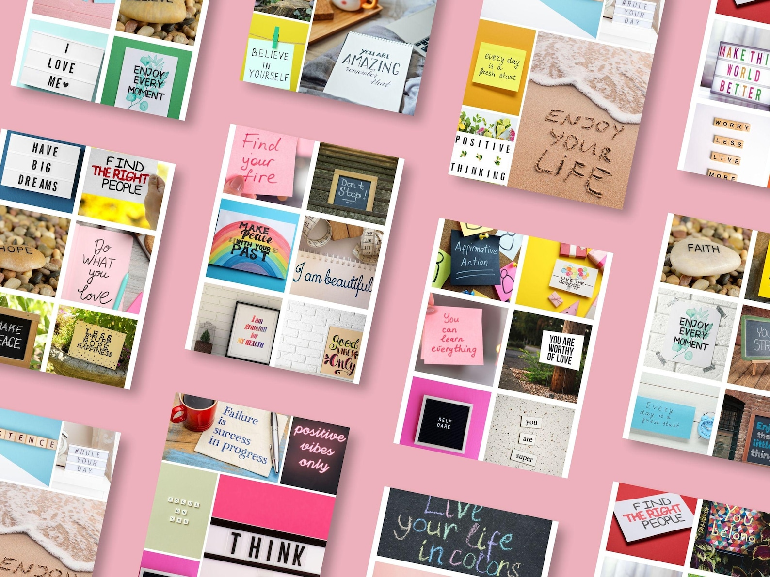 2025 Positive Affirmations Vision Board Kit for Women, Vision Board ...