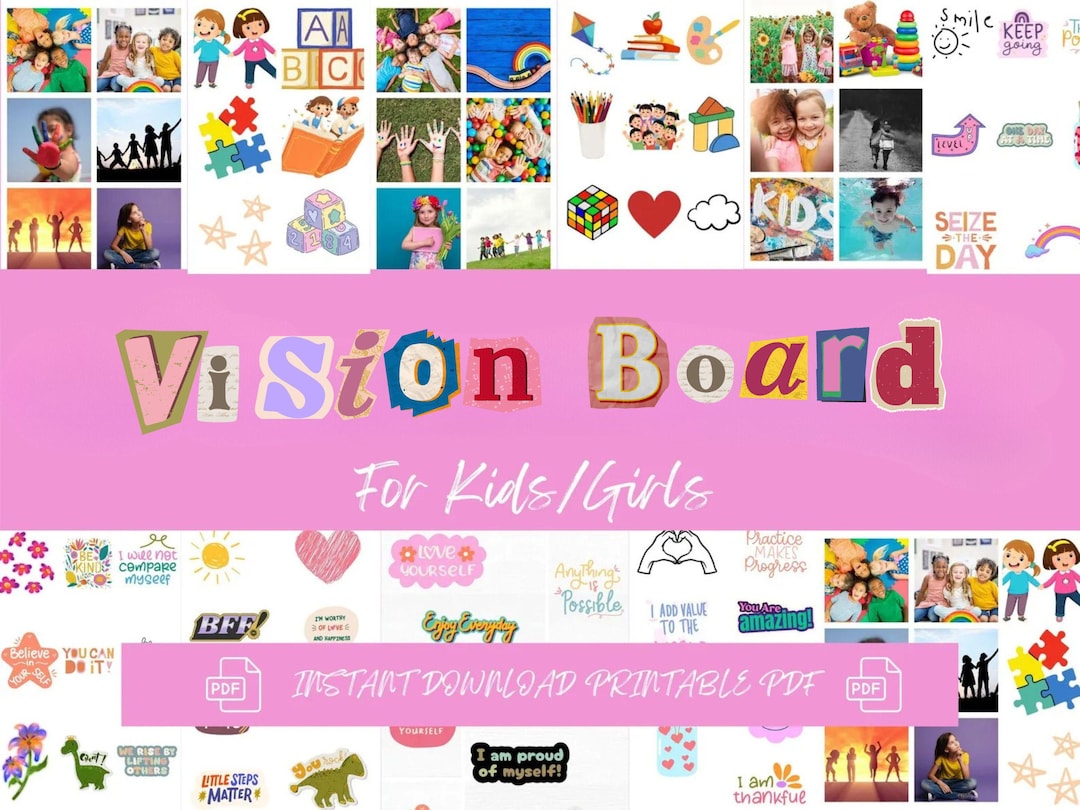 Kids Vision Board Kit: 50+ Printable Affirmations (digital Download) - Etsy