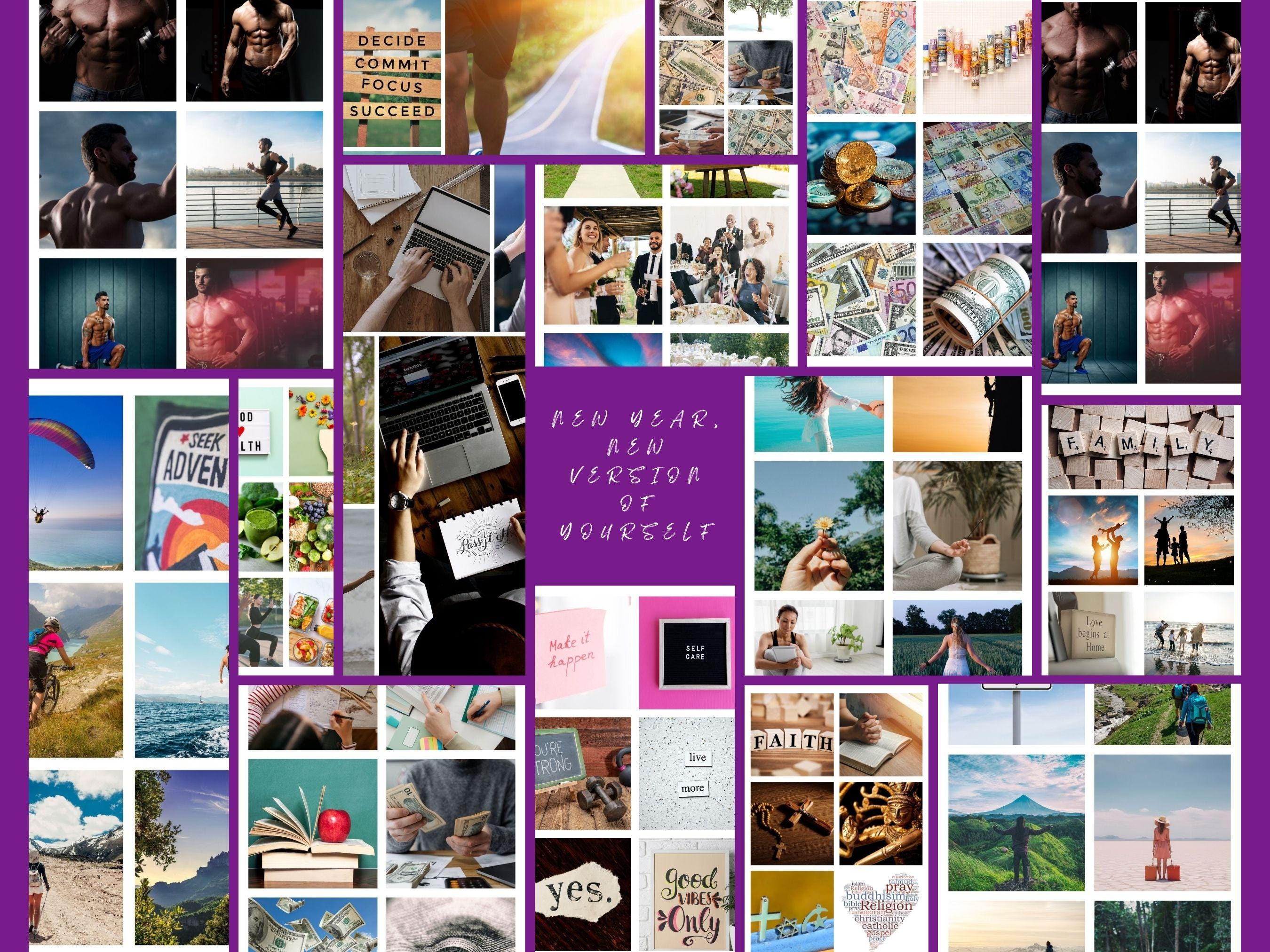 2025 Vision Board Kit for New Year Resolutions, Vision Board Printable ...