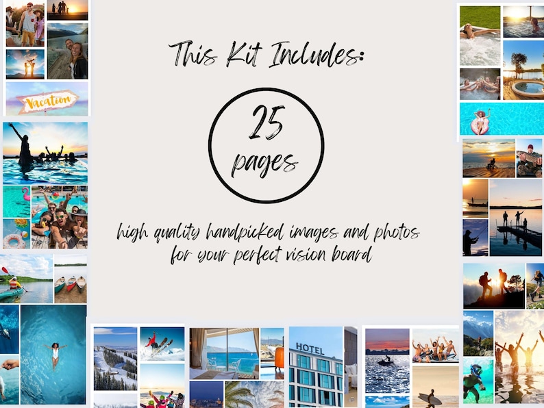 2025 Vision Board Kit for Travel, Vision Board Printable, Vision Board ...