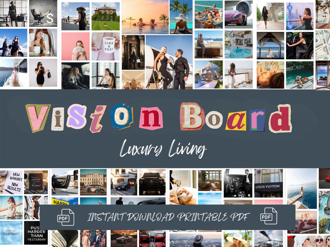 Luxury Lifestyle Vision Board Kit: Printable Photos (PDF) - Etsy