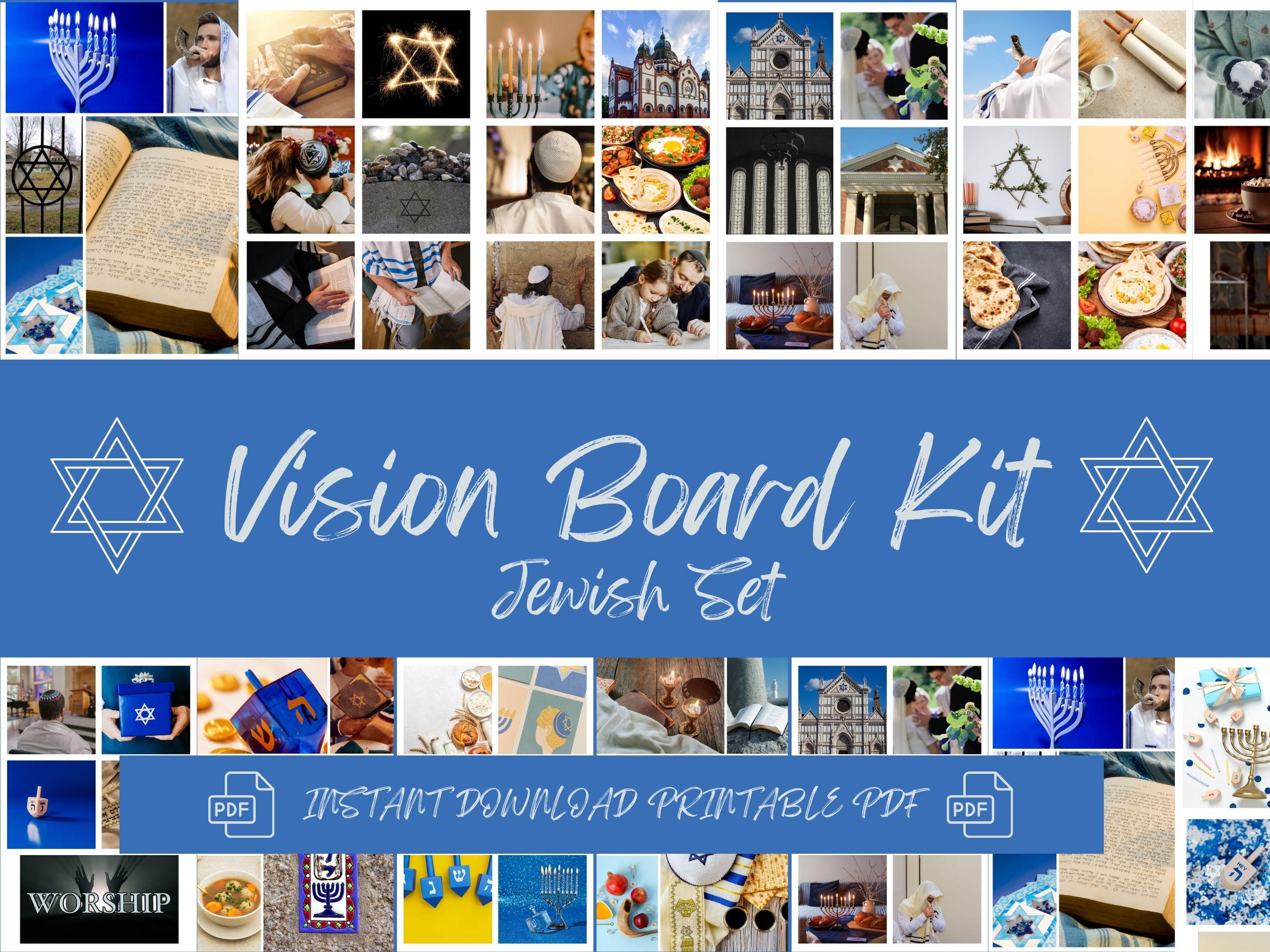 Jewish Vision Board Kit 2026 Printable Photos & Verses (digital ...