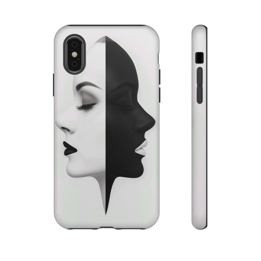 Abstract Art 3D Face Design Custom Protective Phone Case Durable ...