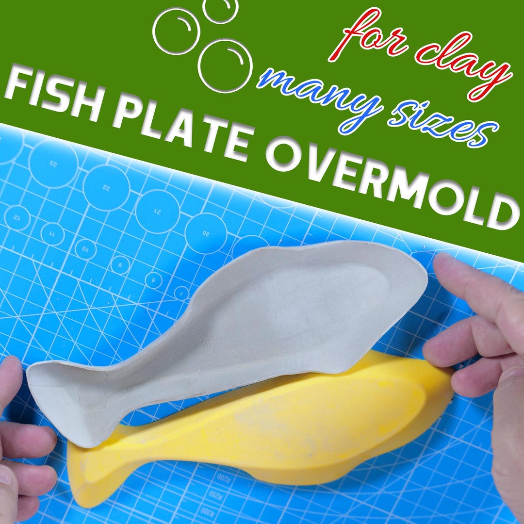 Fish Plate Pottery Form | Dish Drape Mold for Clay | Fish Platter 3D ...