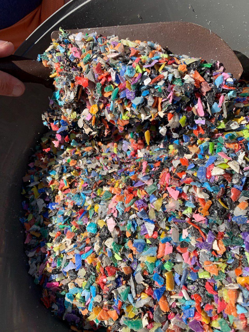 Shredded Recycled HDPE Plastic for DIY Projects, High-density ...