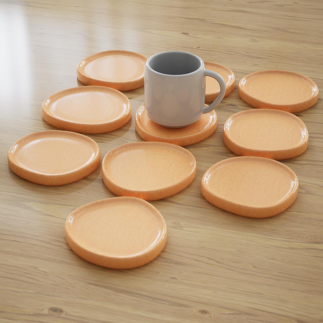 Ceramic Coaster Slump Mold Set of 10 | Coaster Mold Kit | Slump Molds ...