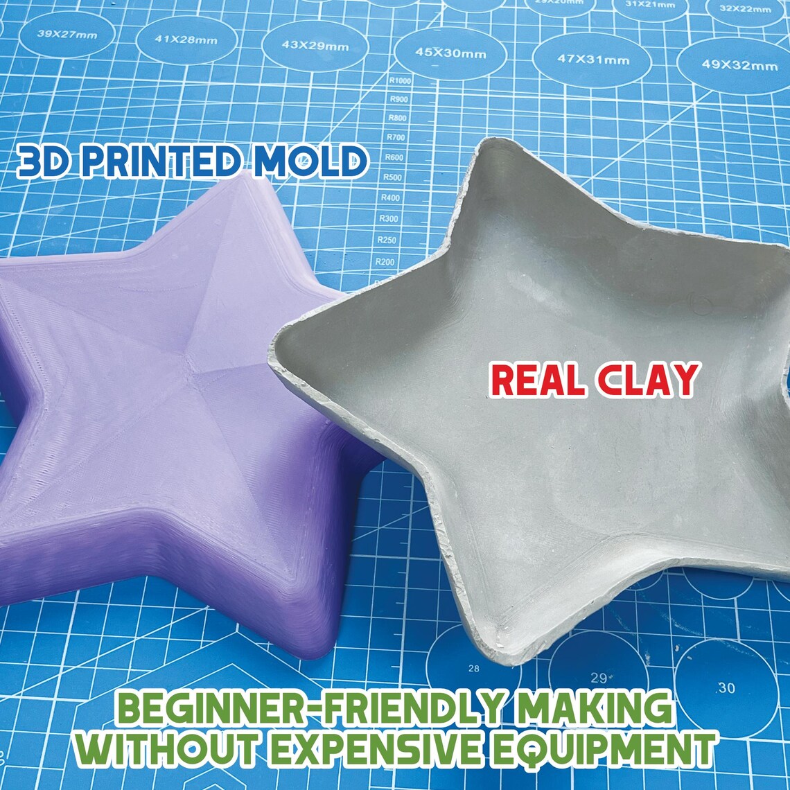 Star Plate Pottery Form | Dish Hump Mold for Clay | Plate for Kids ...