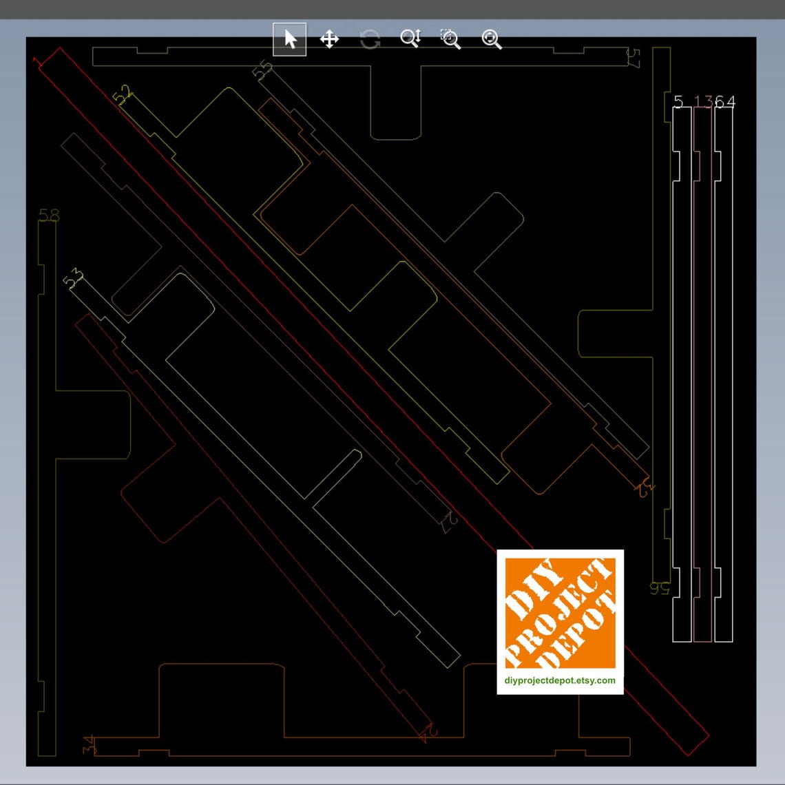 Hand Parametric Wall Art for CNC or Laser, Handprint and Waves, Optimized Nesting, Premium 3D ...