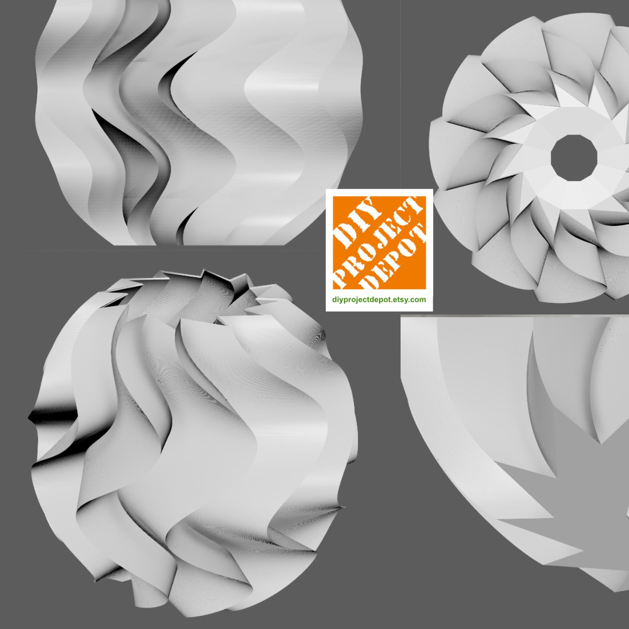 3D Printed Wavy Lamp STL File | Ikea SKAFTET Lampshade Mod | DIY Lamp ...