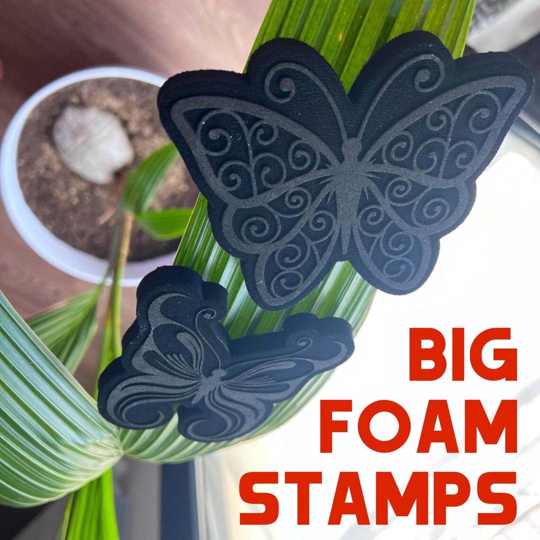 Butterfly Foam Stamps for Block Printing | Stamp for Paper, Fabric ...