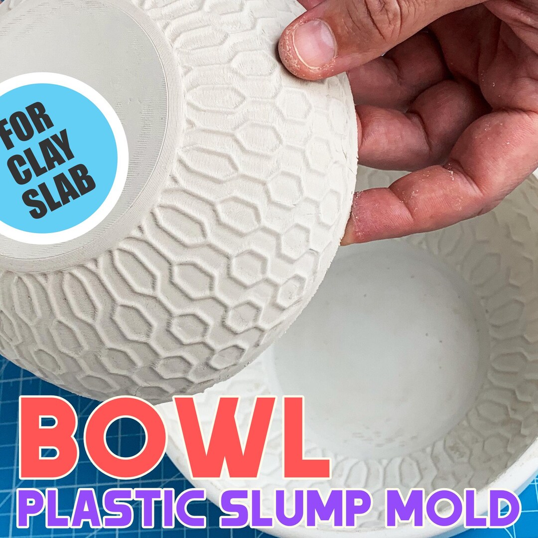 Slump Mold for Bowl With Hexagonal Relief Pattern | Custom Size Slump ...