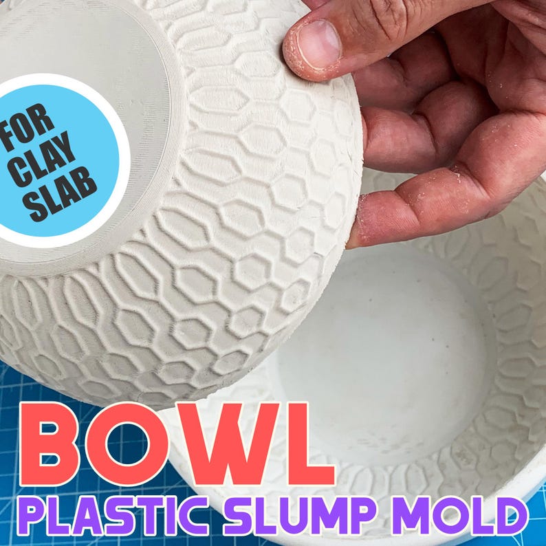 Slump Mold for Bowl With Hexagonal Relief Pattern | Custom Size Slump ...