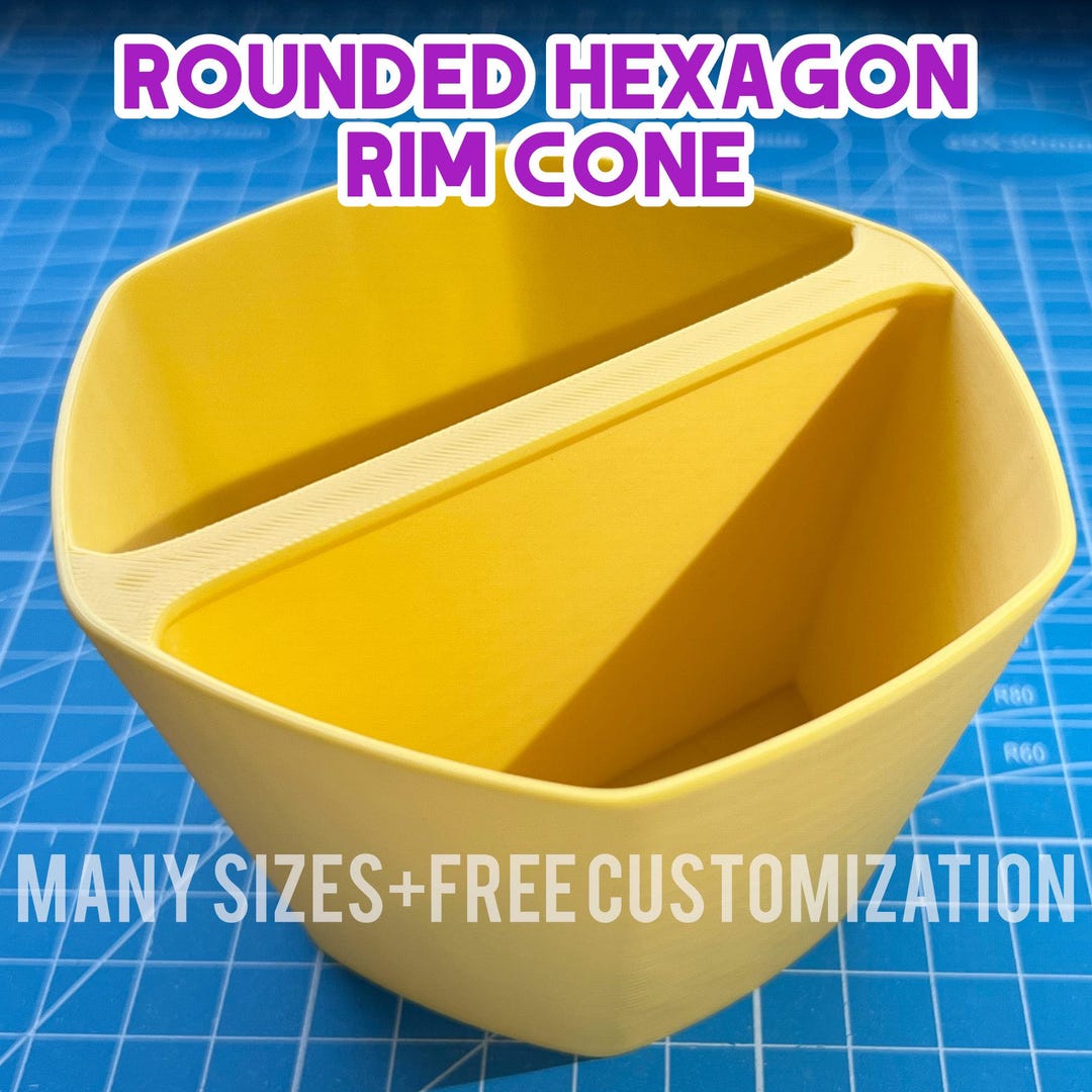 Rounded Hexagon Rim Cone for Pottery, Mug Bowl Plate Edge Former, 3D ...