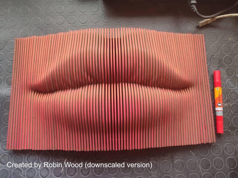 Lips Parametric Wall Art for CNC or Laser, 3D Lips, Optimized Nesting ...