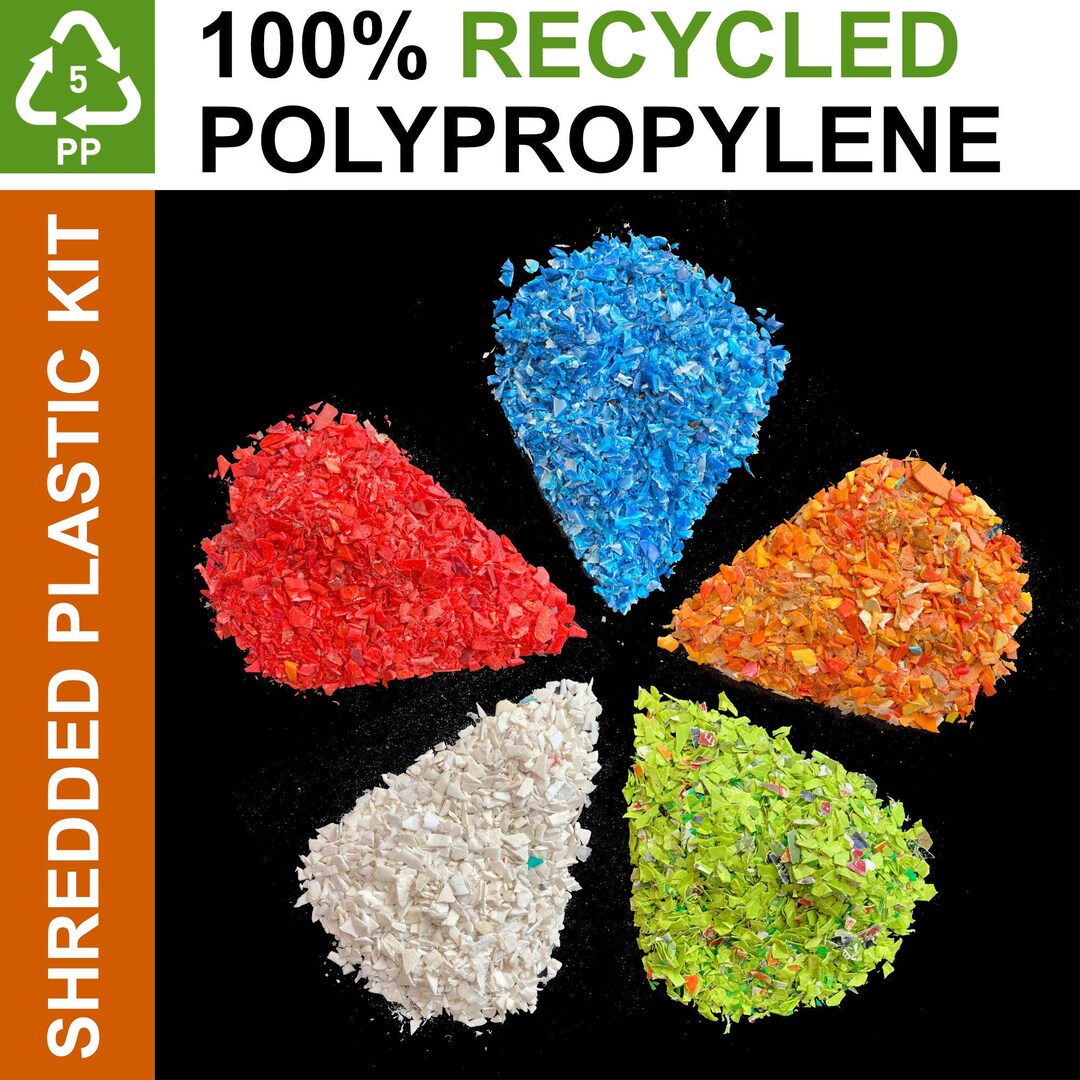 Recycled PP Plastic 1kg Kit for Crafts 5 Colors to Choose ...