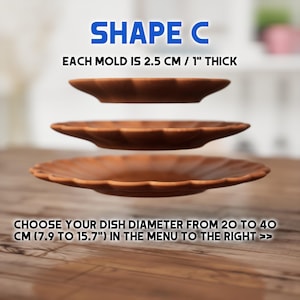 Overmolds for Plate 25 Mm Thick, 3D Printed Molds for Clay - 3 Shapes ...