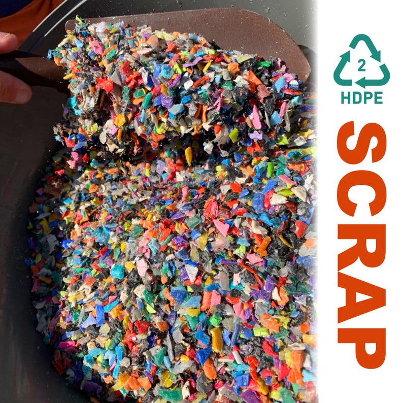 Shredded Recycled HDPE Plastic for DIY Projects, High-density ...