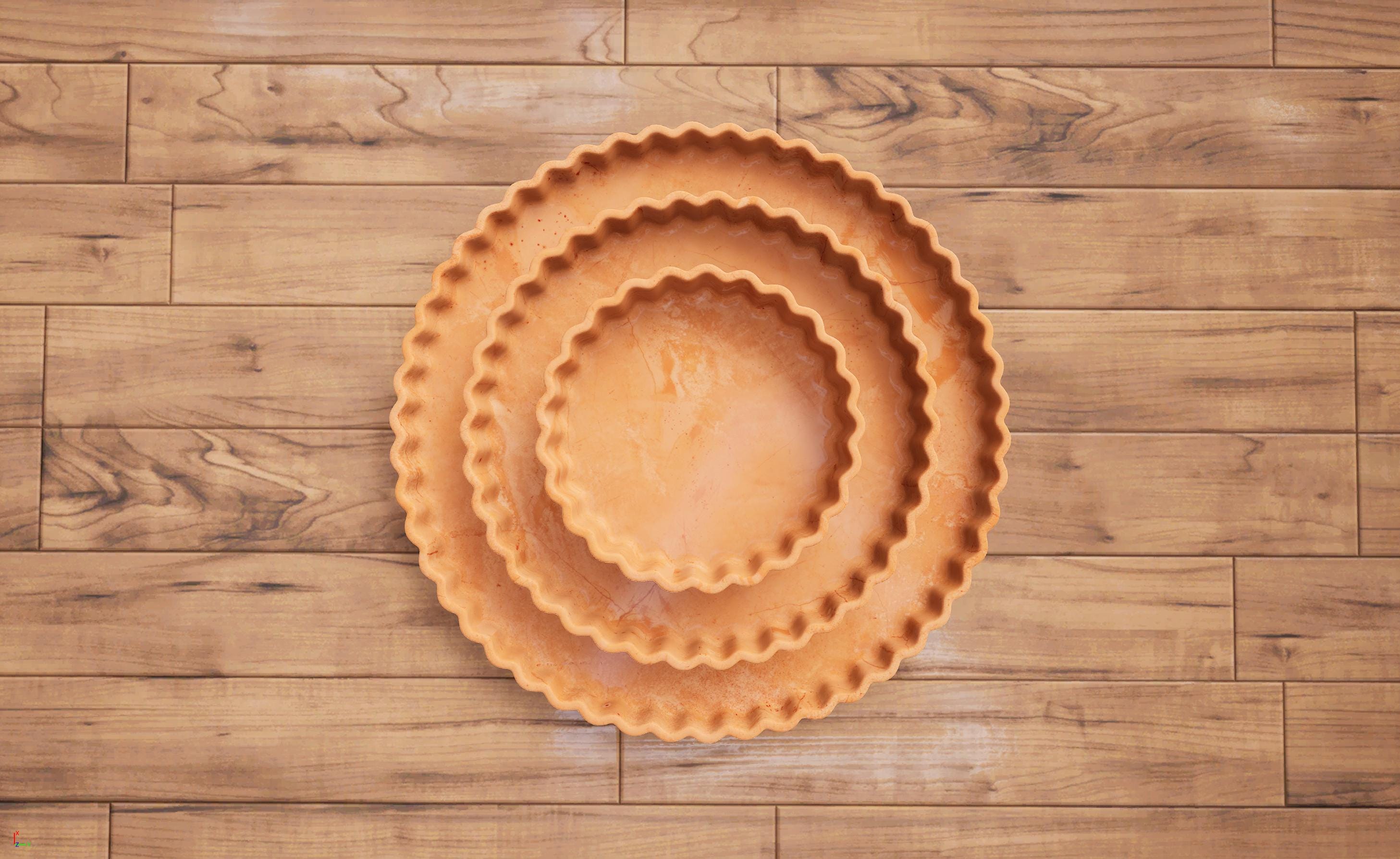 Ceramic Pie Pan Overmold | 3D Printed Plastic Drape Mold for Baking ...