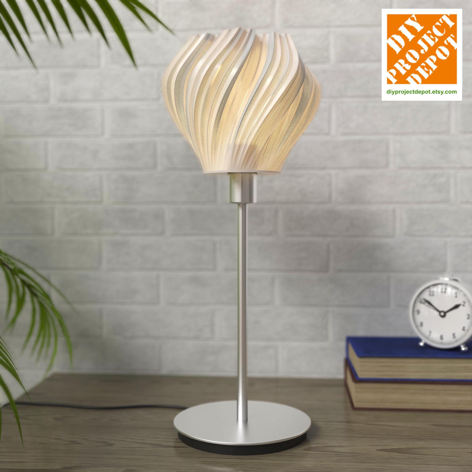 3D Printed Wavy Lamp STL File | Ikea SKAFTET Lampshade Mod | Printable ...
