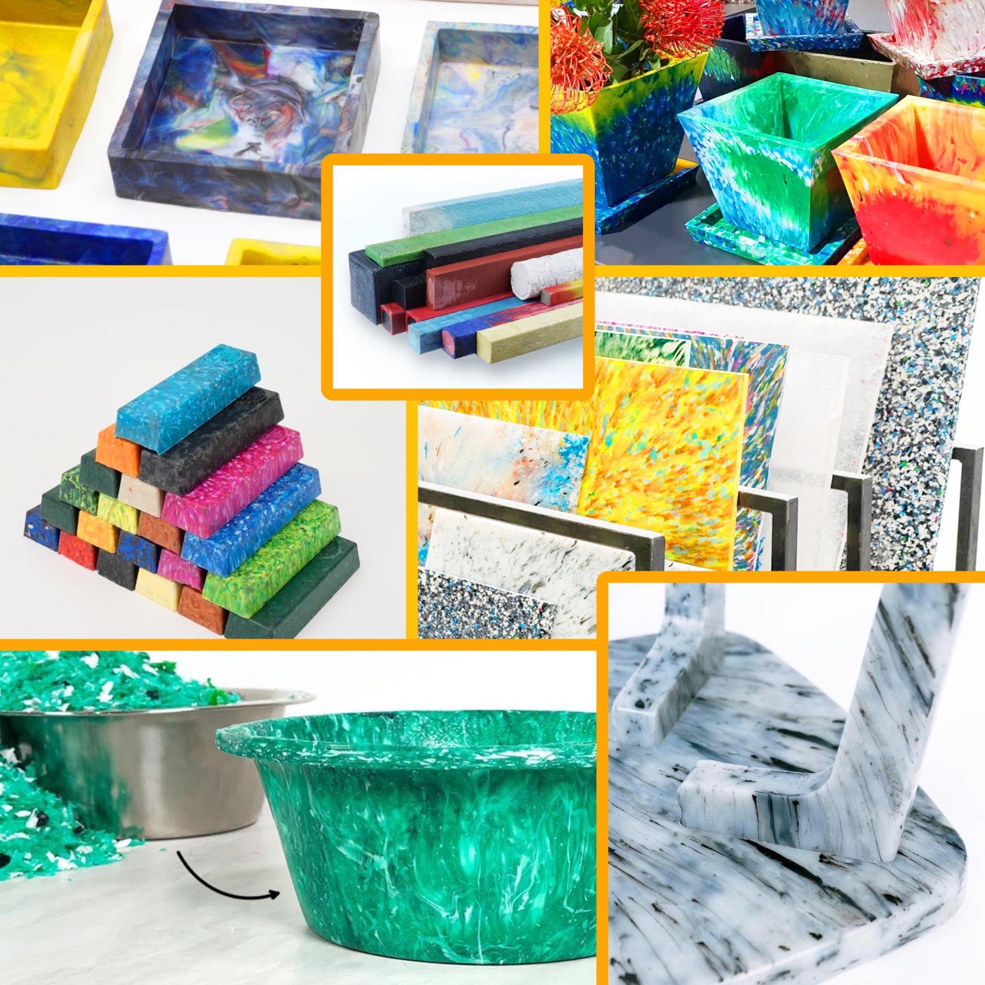 Recycled PP Plastic 1kg Kit for Crafts 5 Colors to Choose ...