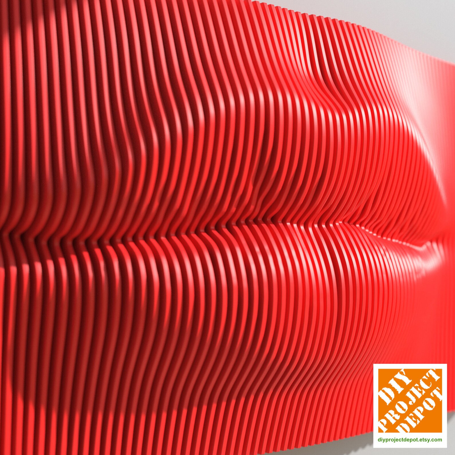 Lips Parametric Wall Art for CNC or Laser, 3D Lips, Optimized Nesting ...