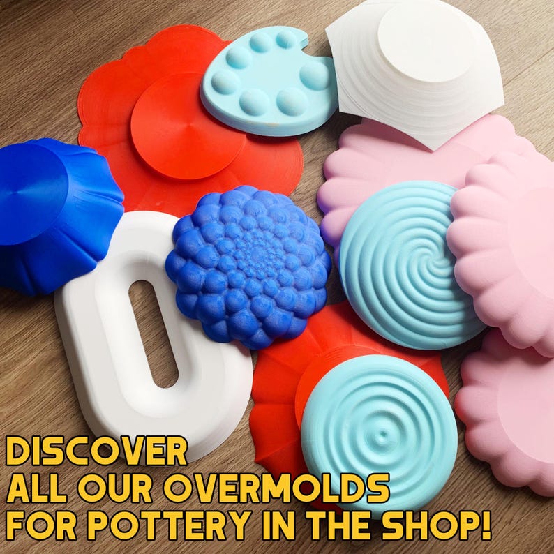 Lowpoly Plate Pottery Form | Polygonal Dish Drape Mold for Clay ...