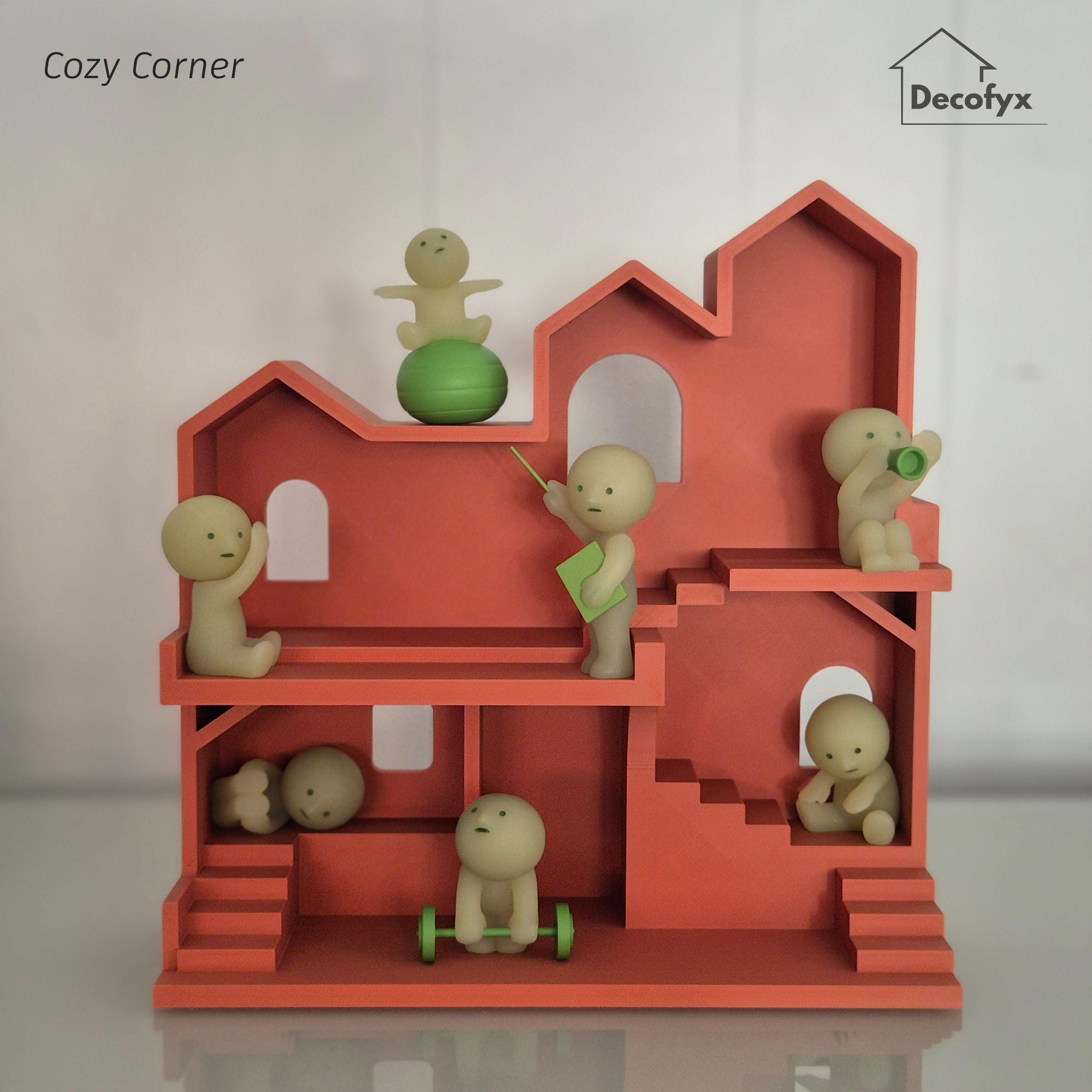 Cute Smiski Display, Cozy Desk Stand Organizer, Modern 3D Printed ...